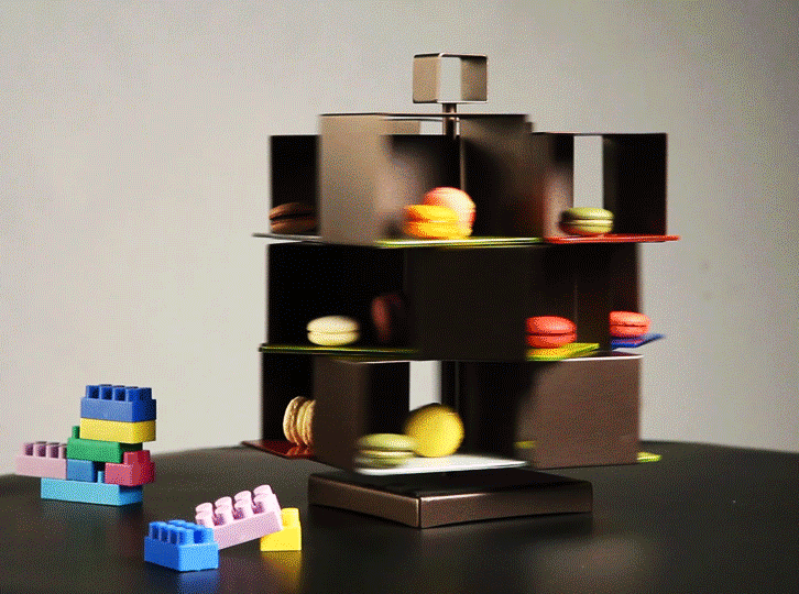 Designer Revolving Tea Stand. Spinning Afternoon Tea